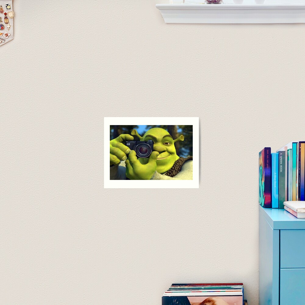 "Shrek caught in 4k camera meme" Art Print for Sale by cloudwaifu ...