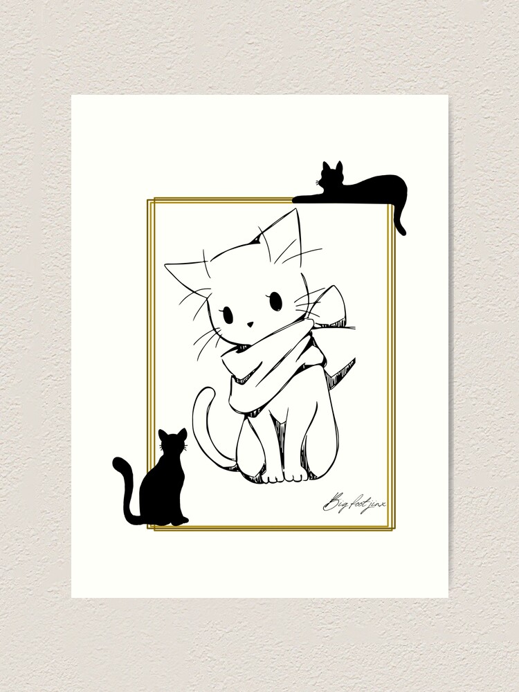 "Big foot jinx cat meme" Art Print for Sale by ChiraForUs | Redbubble