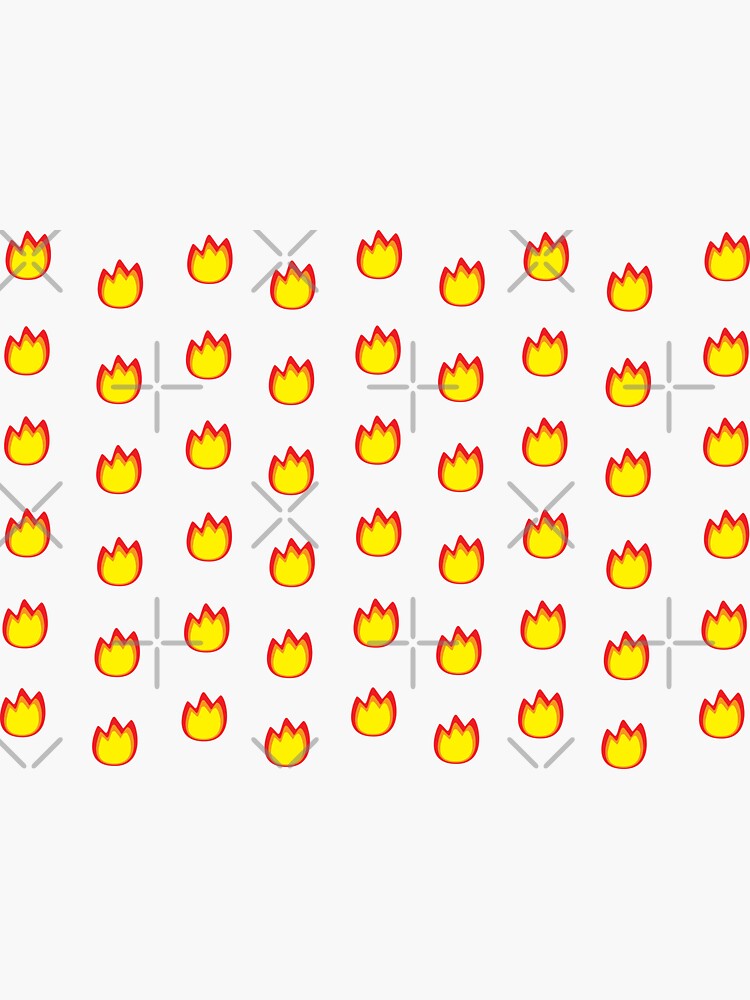 "Fire Baby Flame Pattern (DARK)" Sticker for Sale by FOGDesignCo ...