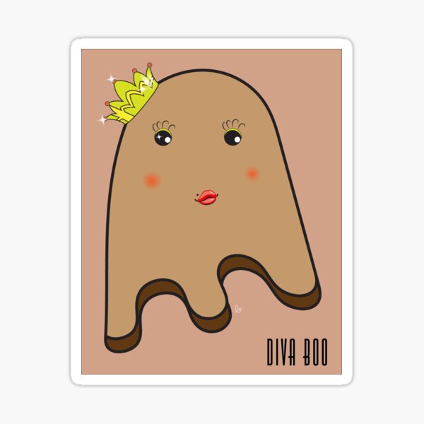 "Diva Boo" Sticker for Sale by rbisrakhia | Redbubble