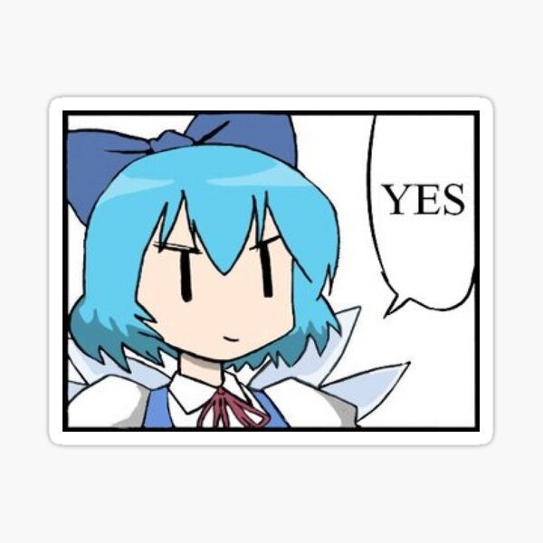 "Cirno Touhou Project" Sticker for Sale by 1Zaners | Redbubble