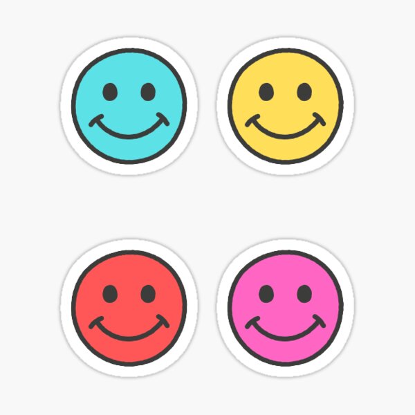 "Smiley face pack" Sticker for Sale by KylieKreates | Redbubble