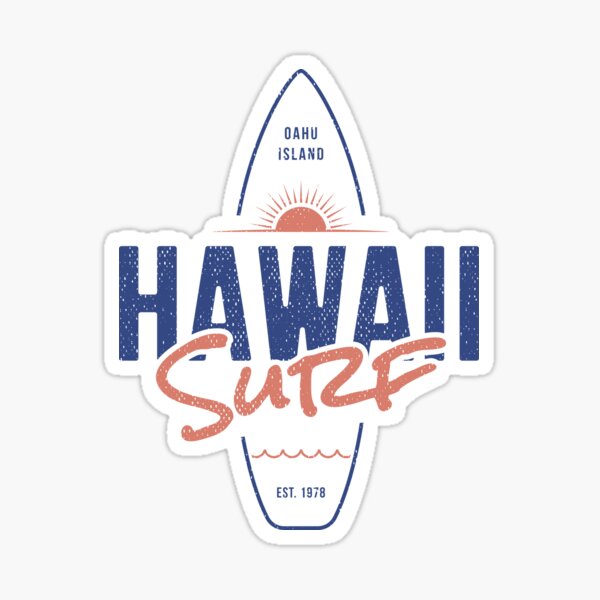 "Hawaii Surf" Sticker for Sale by ItsMeRuva | Redbubble