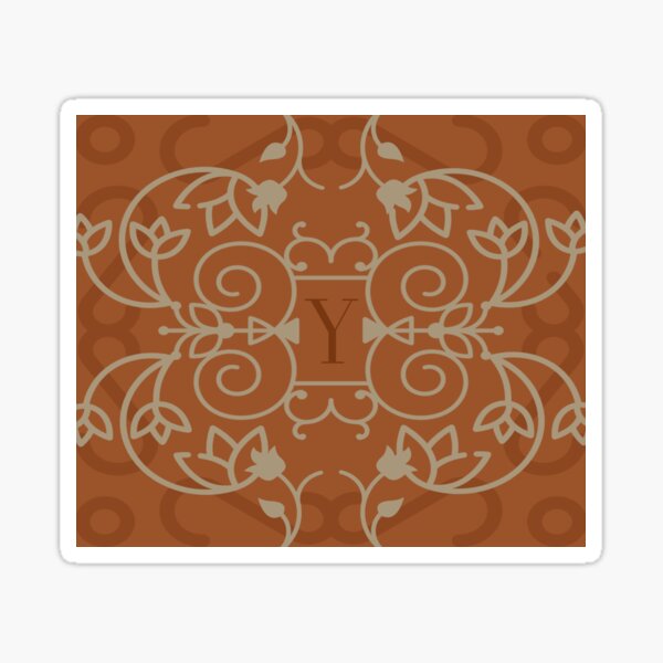 "Colorful Alphabet | Alphabet letters Y | Vintage pattern art" Sticker ...