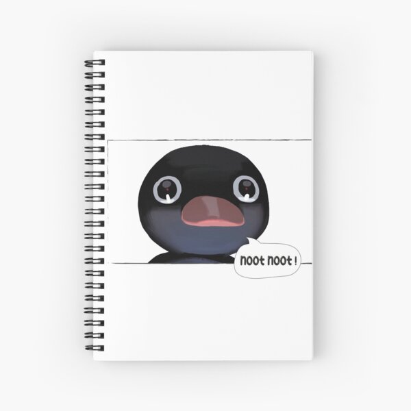 "funny pingu noot noot meme cartoon" Spiral Notebook for Sale by dzackii | Redbubble