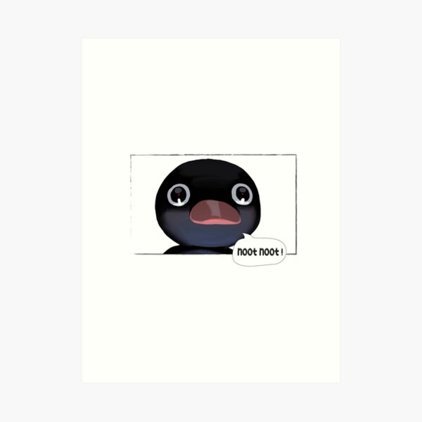 "funny pingu noot noot meme cartoon" Art Print for Sale by dzackii | Redbubble