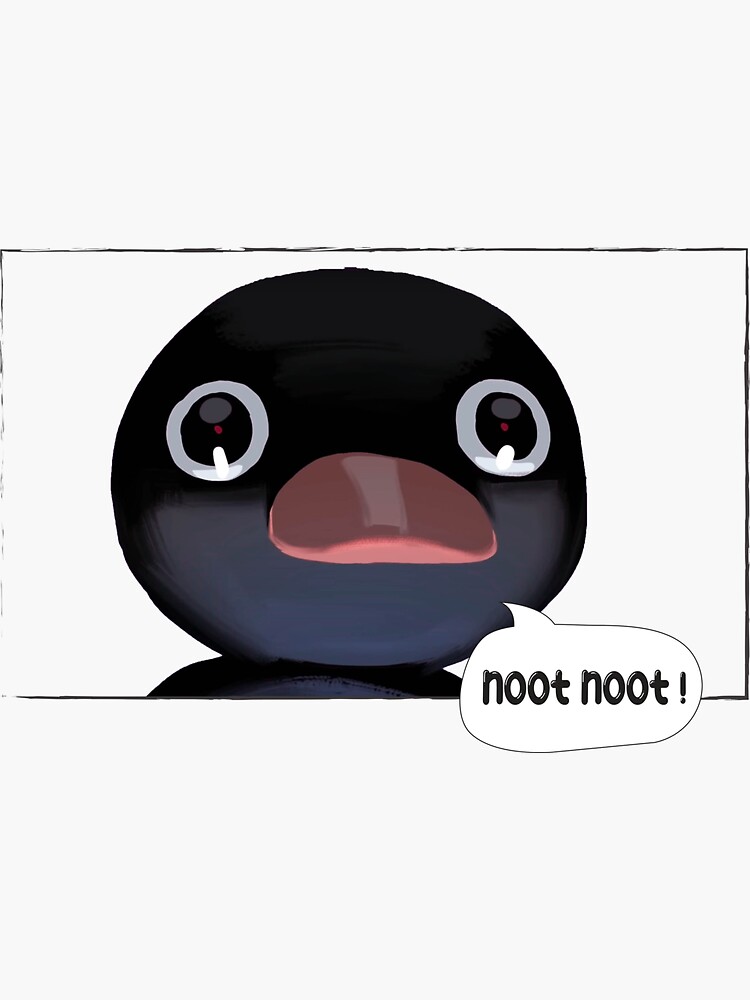 Pegatina «gracioso pingu noot noot meme dibujos animados» de dzackii ...
