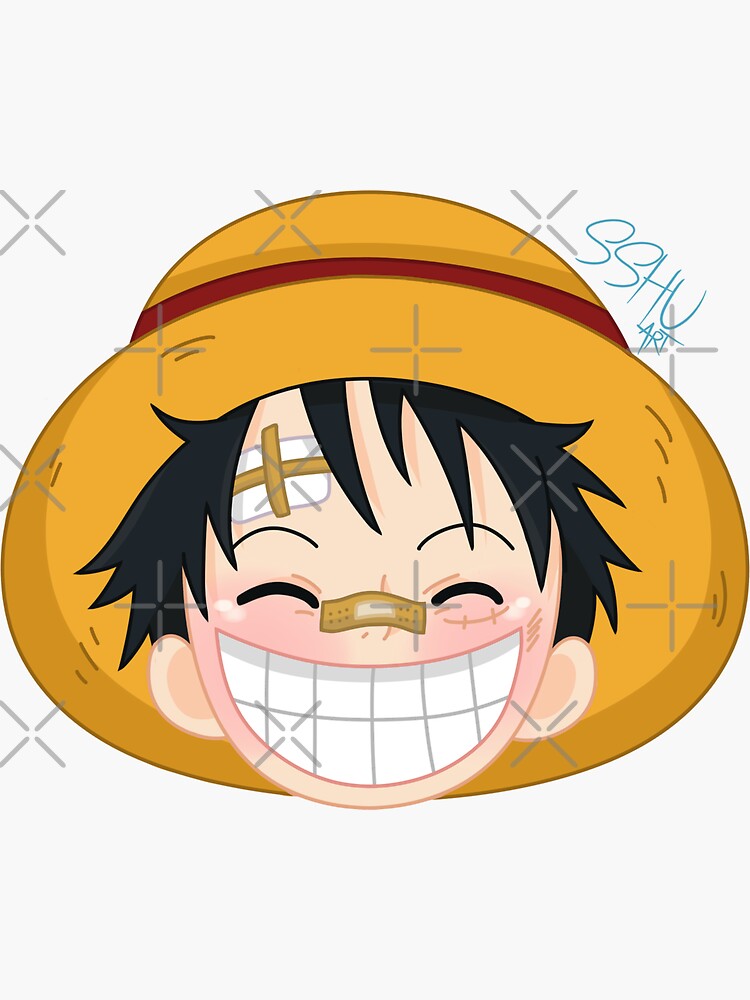 "Smile! Luffy" Sticker for Sale by SshuDraws | Redbubble