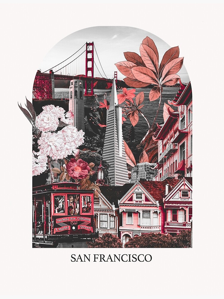 "san francisco (red)" Poster for Sale by jetpackbllues | Redbubble