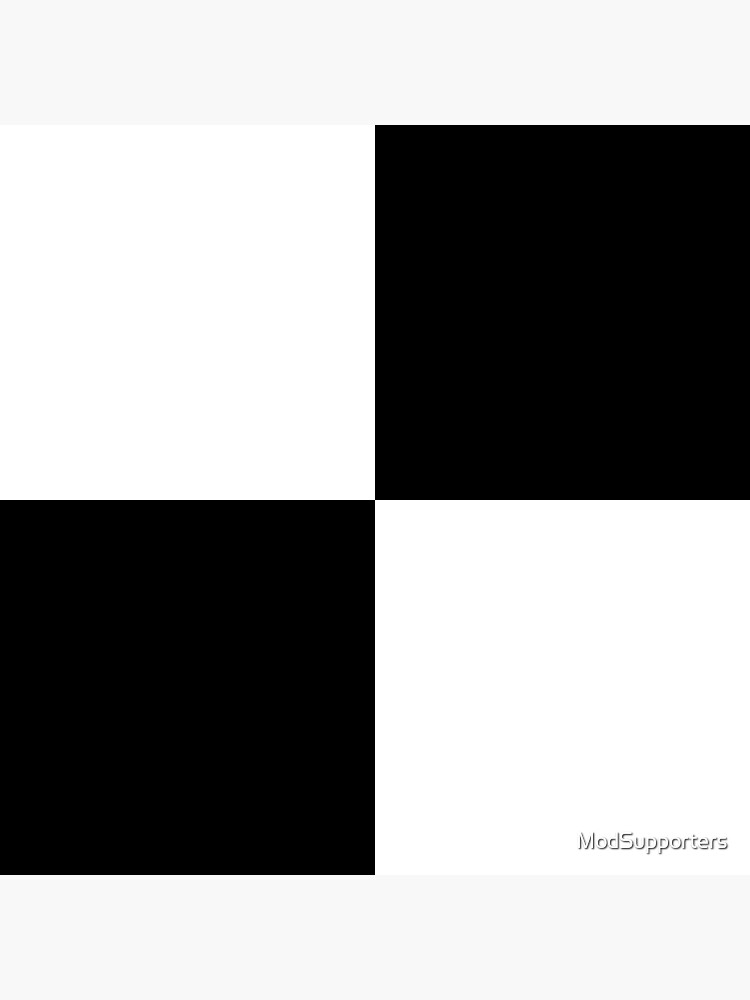 "Checker tile 2 tone white black white Retro Mod Roundel" Art Print for ...