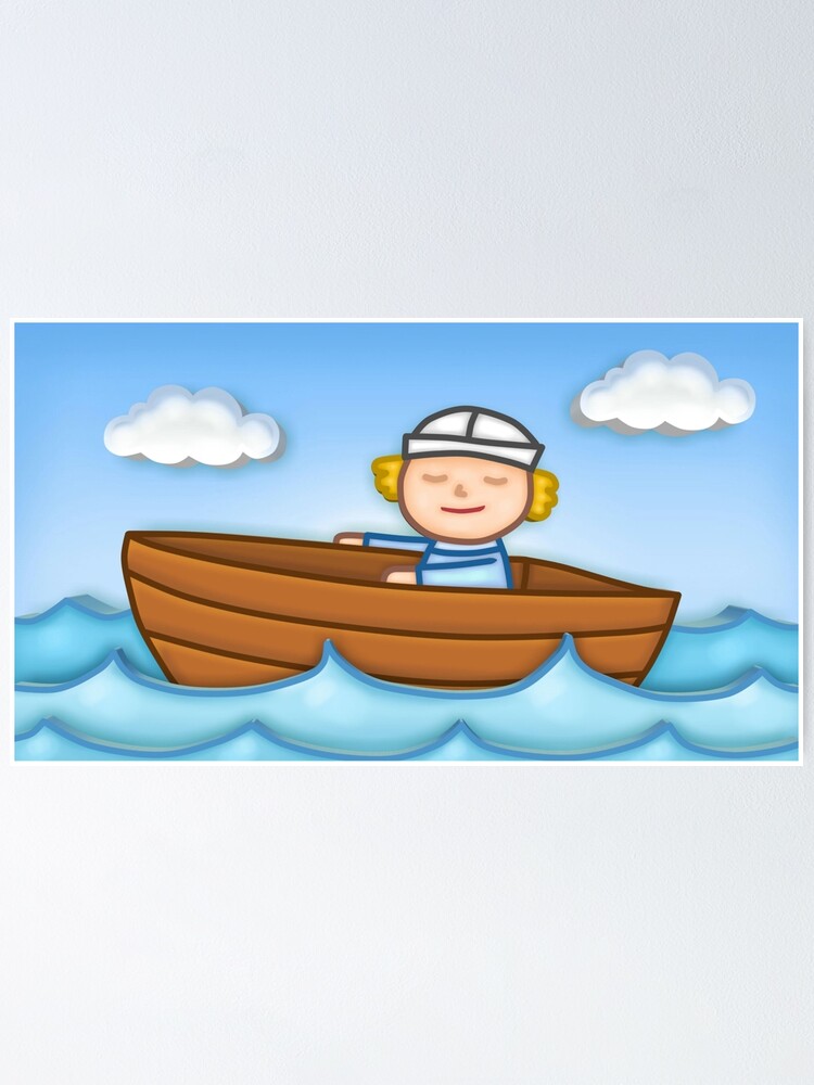 "Cute Chibi Boy In Boat - Adorable & Precious" Poster for Sale by ...