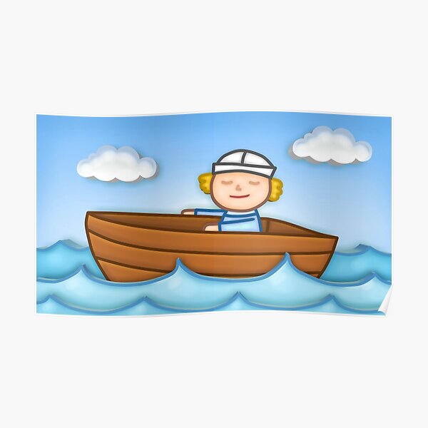 "Cute Chibi Boy In Boat - Adorable & Precious" Poster for Sale by ...