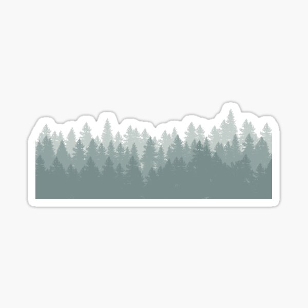 "Mountain Forest" Sticker for Sale by shindeku | Redbubble