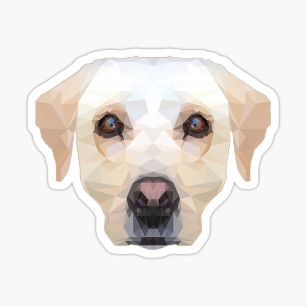 "Labrador Polygonal Design - Geometric Dog Lab Dog" Sticker for Sale by ...