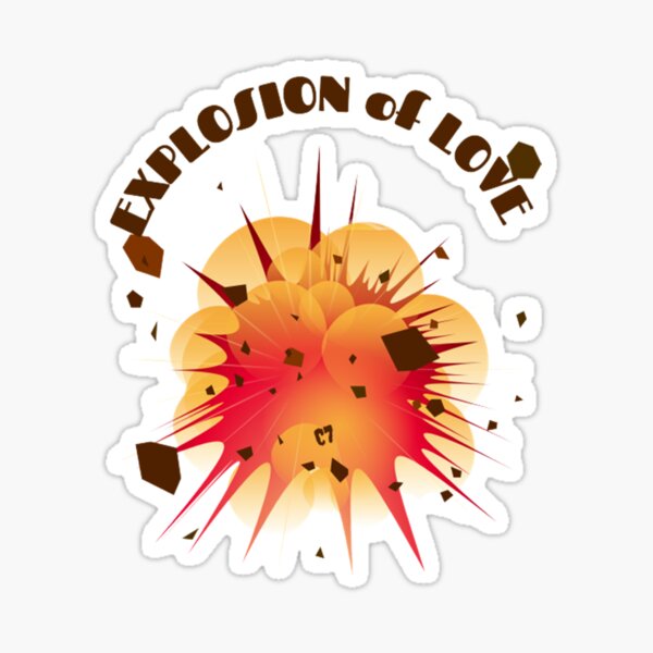 "EXPLOSION of LOVE" Sticker for Sale by CSJ7 | Redbubble