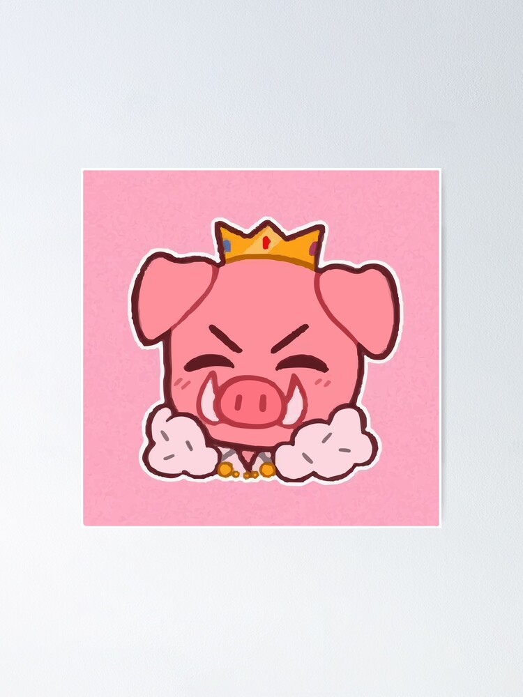 Póster «Technoblade el rey cerdo» de cloudwaifu | Redbubble