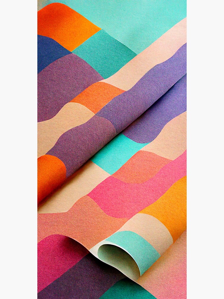 "Smooth Color Paper Waves" Sticker for Sale by MattJ-Designs | Redbubble