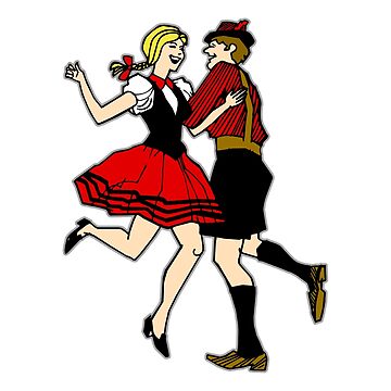 "German Dancers" Sticker for Sale by janraydesigns | Redbubble