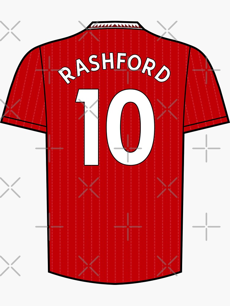 "Marcus Rashford Home Kit 22/23" Sticker for Sale by designsheaven ...