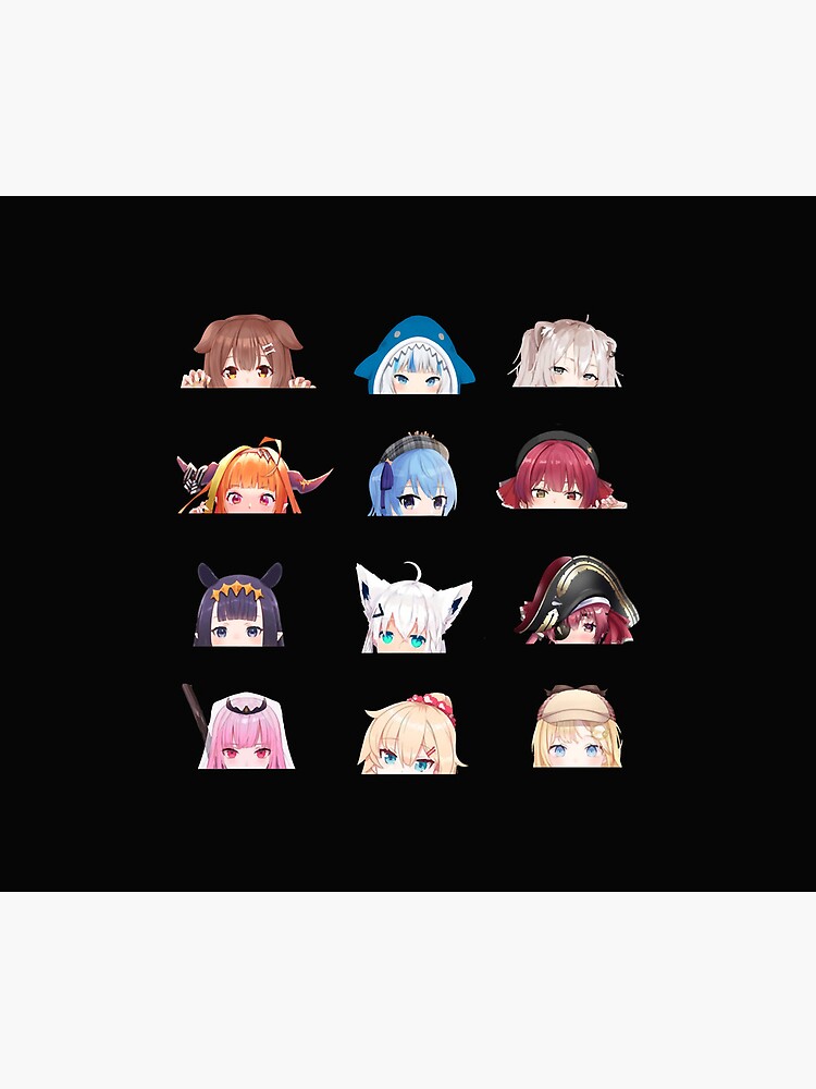 "HoloMyth Mascots pack - Hololive ,Top peeker sticker set Vtuber ...