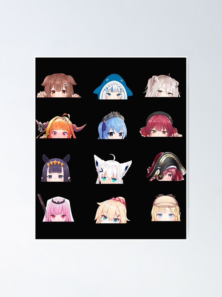 "HoloMyth Mascots pack - Hololive ,Top peeker sticker set Vtuber ...