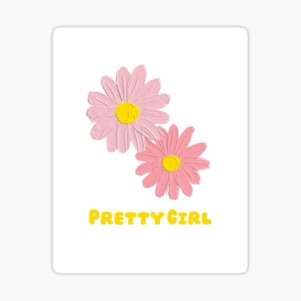 "pretty girl" Sticker for Sale by Camandy | Redbubble