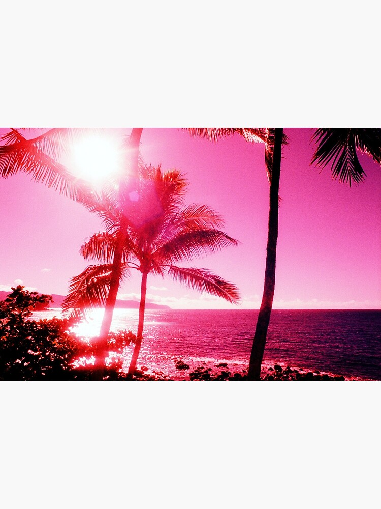 "Neon Pink Palm Trees, Pink Beach " Poster for Sale by newburyboutique ...