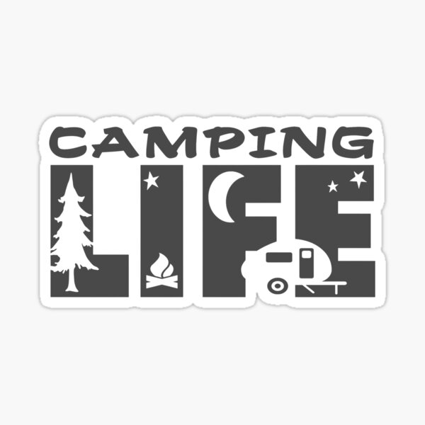 "Camping Life" Sticker for Sale by CorkStone | Redbubble