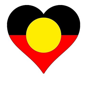 "Australian Aboriginal flag love heart t-shirt" Sticker for Sale by ...
