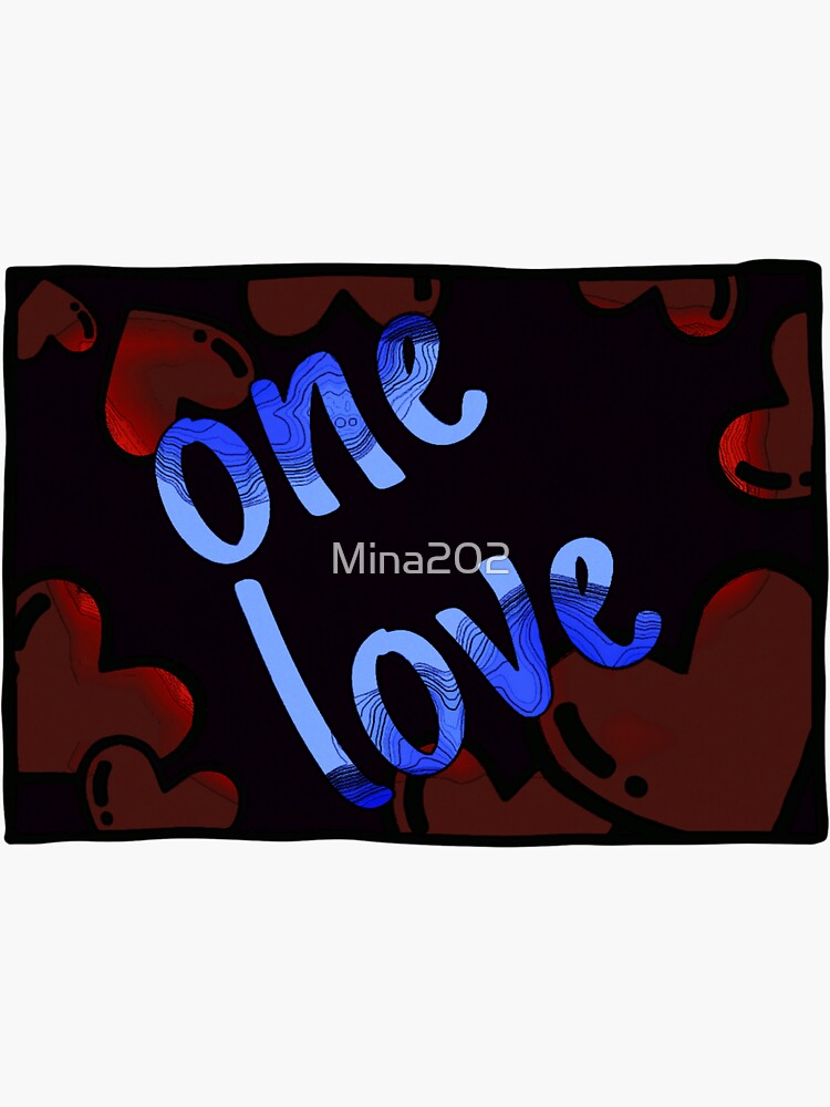"one love" Sticker for Sale by Mina202 | Redbubble