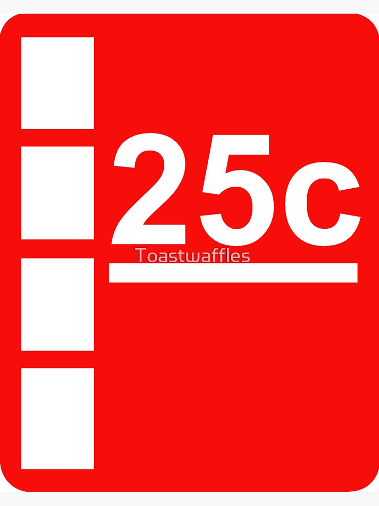 "25c" Sticker for Sale by Toastwaffles | Redbubble