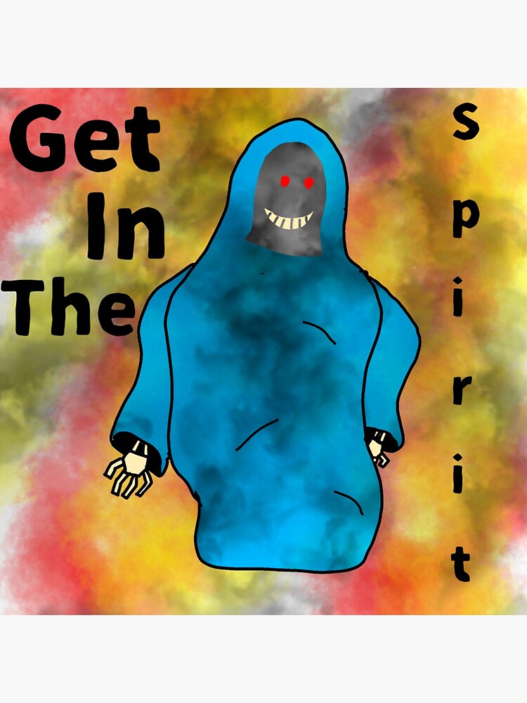 "Get in the Spirit ghost" Sticker for Sale by SchizofenicArt | Redbubble