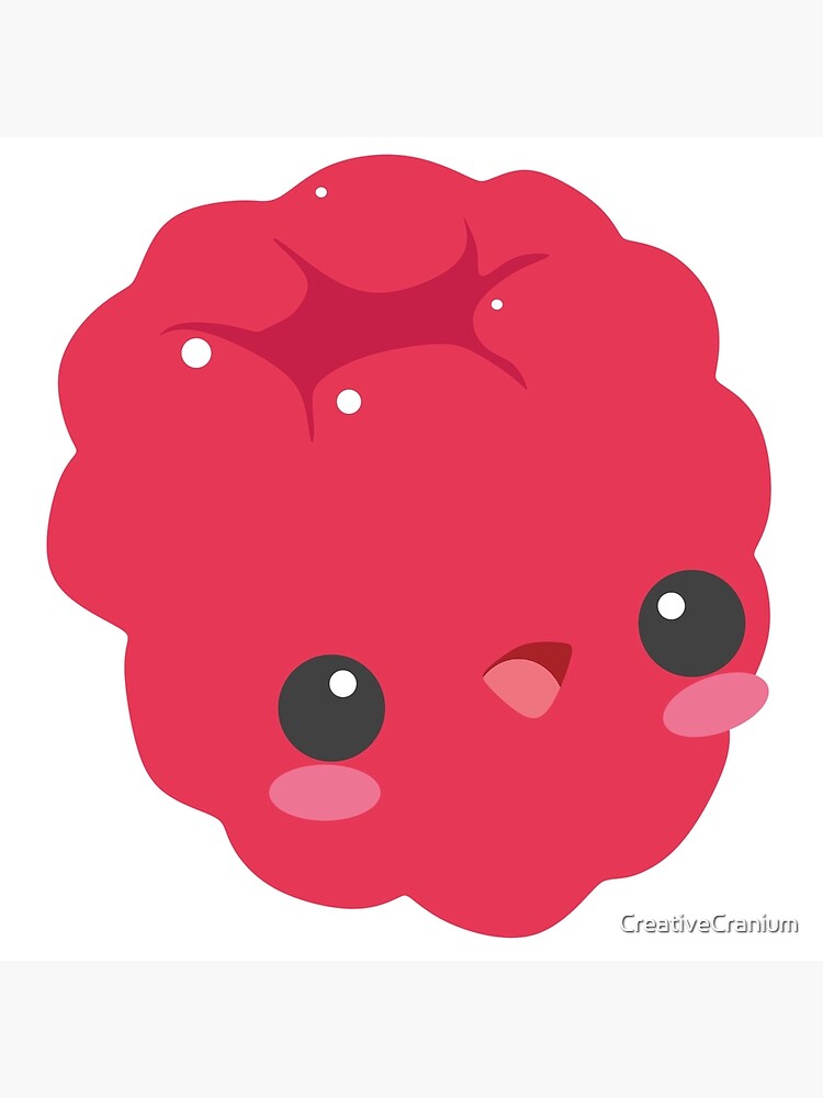 "Kawaii Raspberry With Precious Face" Poster for Sale by ...