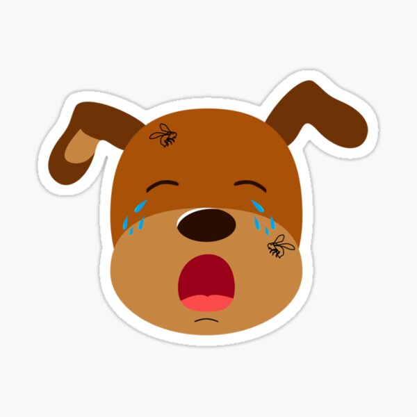 "Dog Stung By a Bee Dog Crying Sad Dog " Sticker for Sale by ...