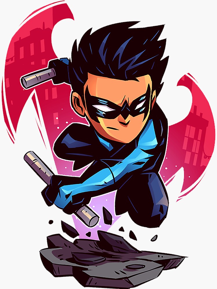"Smug Nightwing" Sticker for Sale by marshallchrist | Redbubble