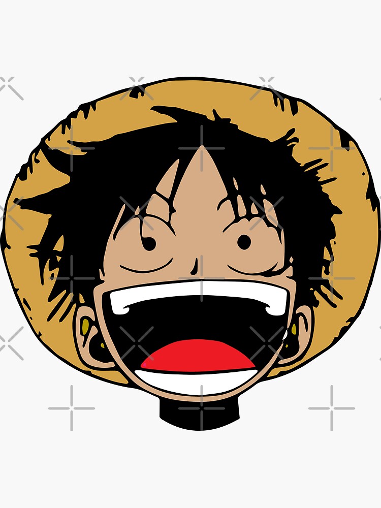 "One Piece - Luffy Smiling" Sticker for Sale by DJSK | Redbubble
