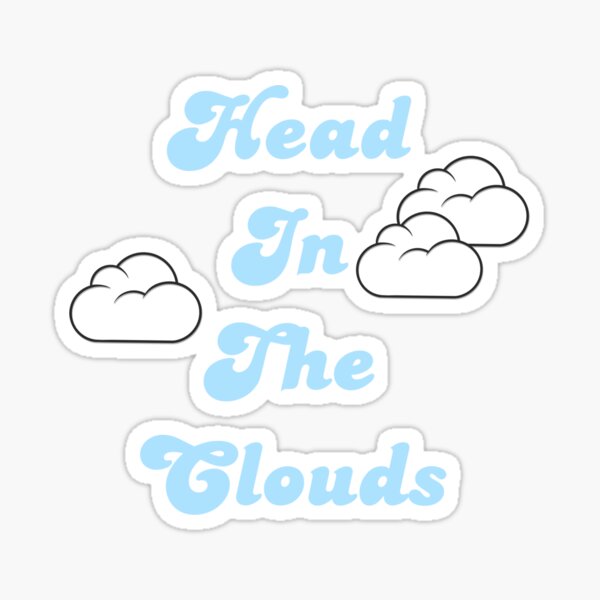 "Head in the clouds " Sticker for Sale by Meriah12 | Redbubble