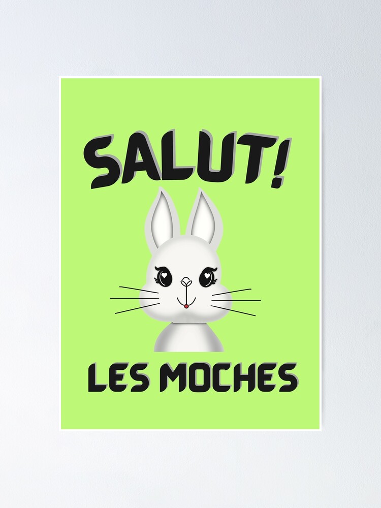 "Lime Green Salut Les Moches - Hi Ugly Ones" Poster for Sale by ...