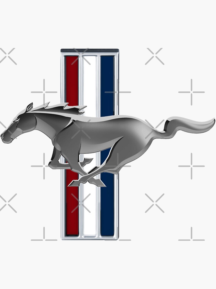 "Ford Mustang Logo" Sticker for Sale by ModernDemand | Redbubble