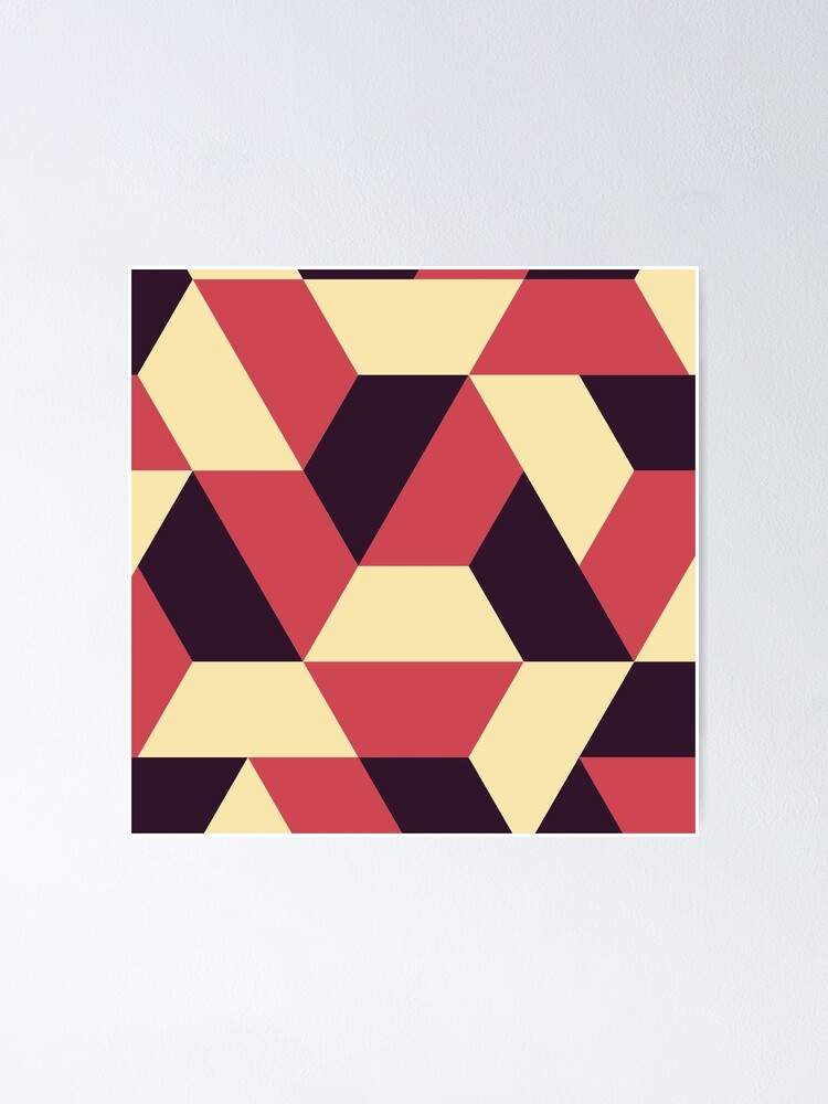 "Geometric Triangle and Trapezoid Pattern" Poster for Sale by ...