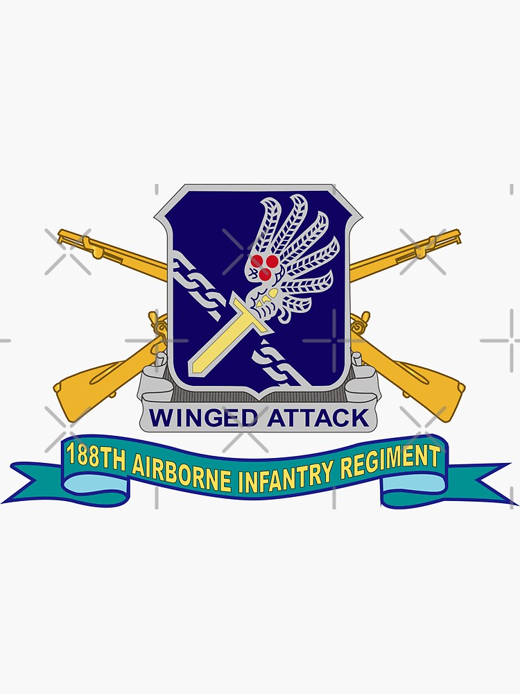 "Army - 188th Airborne Infantry Regiment w Br - DUI - Ribbon X 300 ...