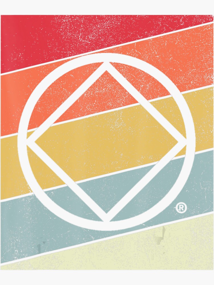 "Retro Na Symbol Distressed Narcotics Anonymous Na Aa" Sticker for Sale ...