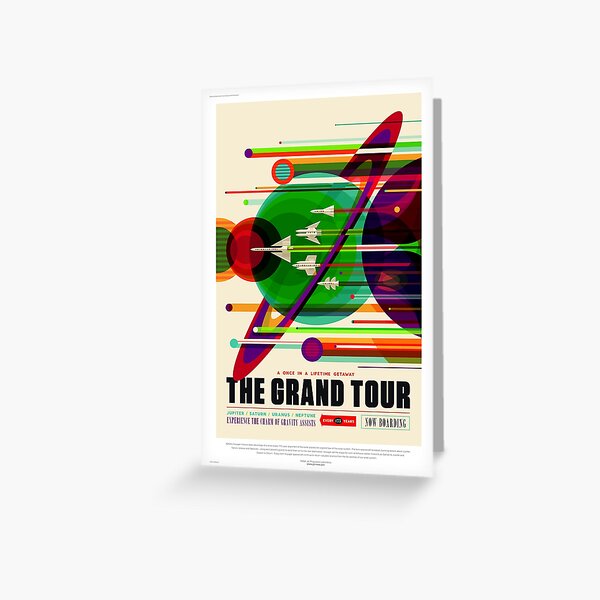 "The Grand Tour - NASA/JPL Travel Poster" Greeting Card by ...