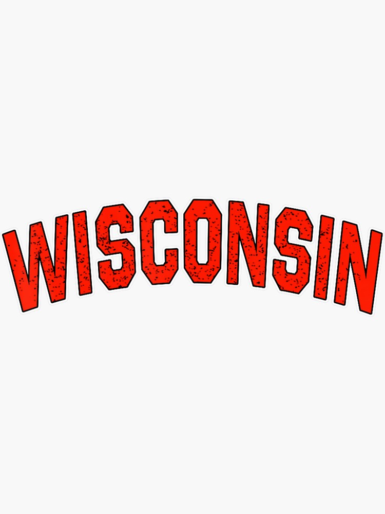 "Retro Vintage Wisconsin State Wisconsin Varsity" Sticker for Sale by ...
