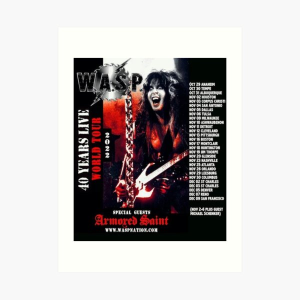 "wasp tour aus 2022 2023" Art Print for Sale by AlvinMHinkle | Redbubble