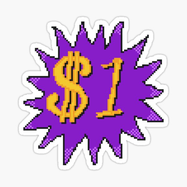 "One Dollar" Sticker by MoMoJaJa | Redbubble