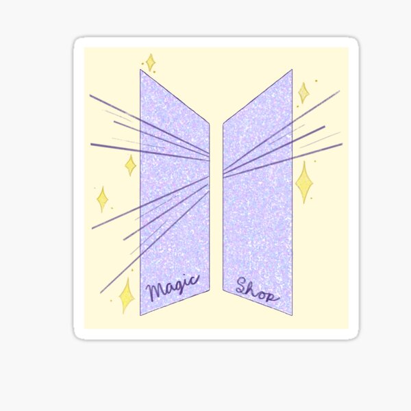 "BTS Magic Shop sticker" Sticker for Sale by plainlaige | Redbubble