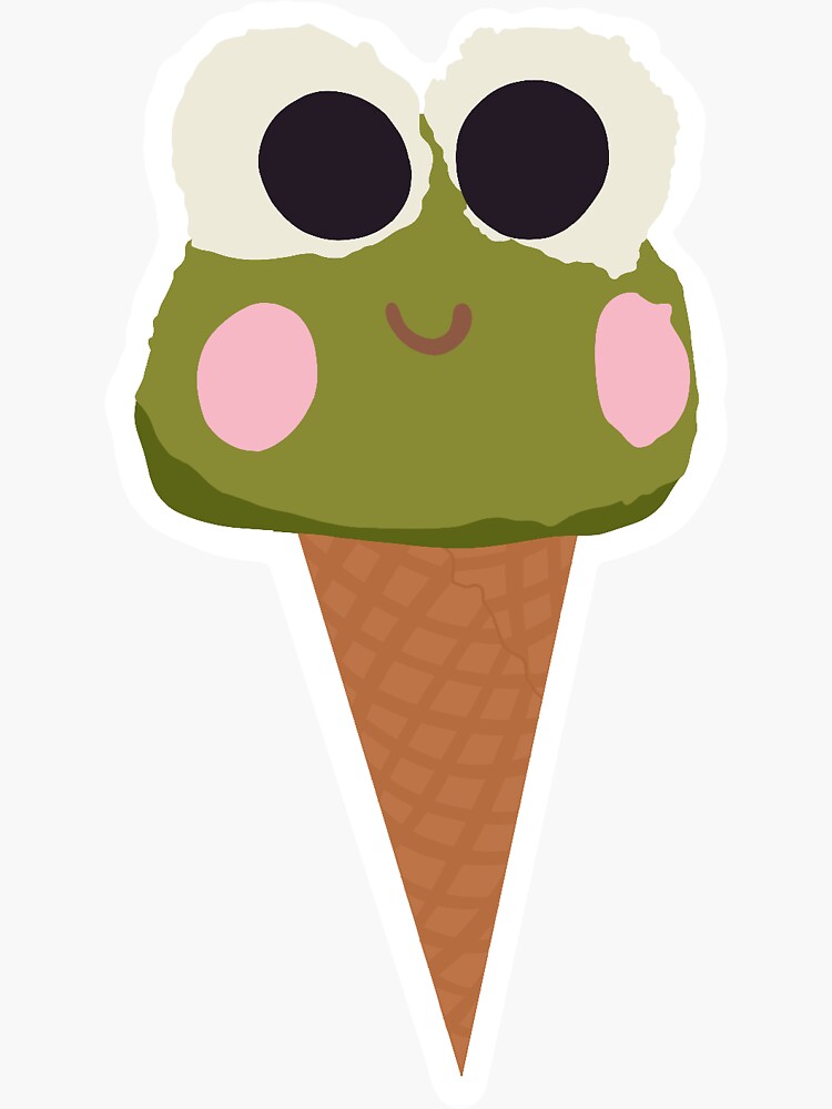 "Frog ice cream cone" Sticker for Sale by adricant | Redbubble