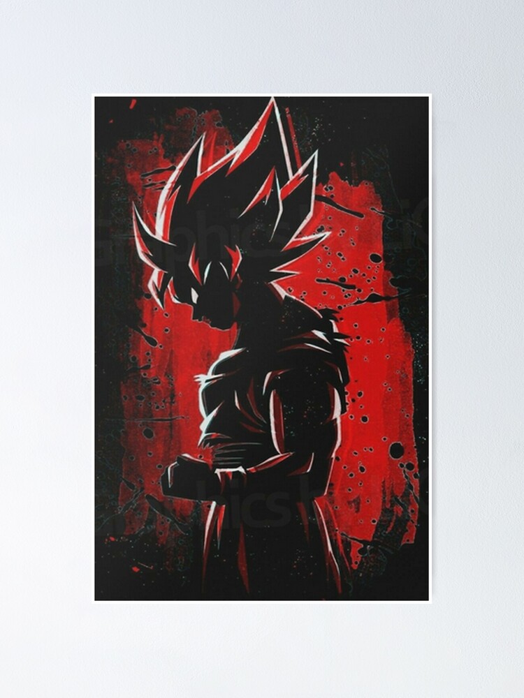 "goku back side" Poster for Sale by GuillermoCastle | Redbubble