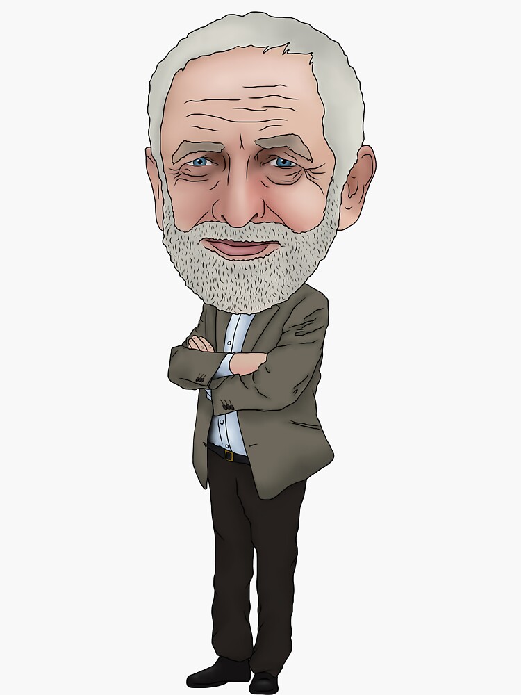"Jeremy Corbyn Inspired Illustration" Sticker for Sale by ...